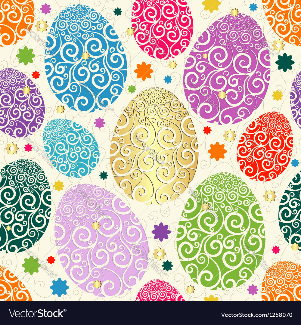 Easter seamless pattern Royalty Free Vector Image