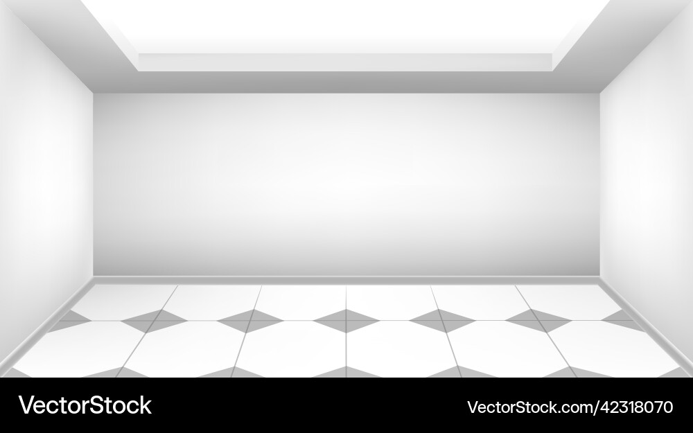 Exhibition white room Royalty Free Vector Image