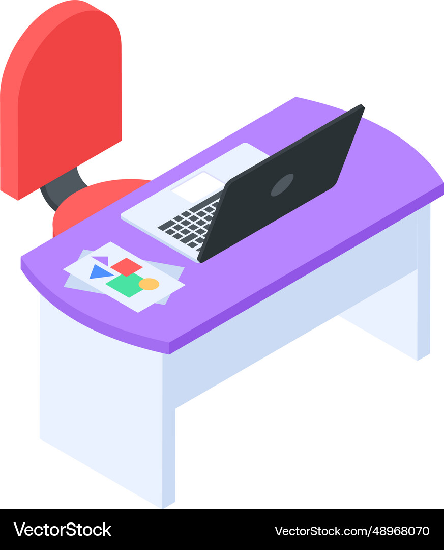 Grab this isometric icon of design studio Vector Image