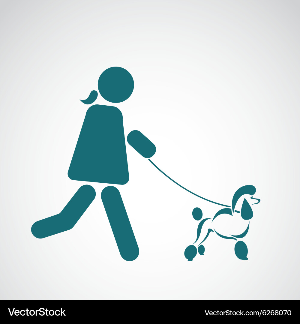 Image of an walking dog Royalty Free Vector Image