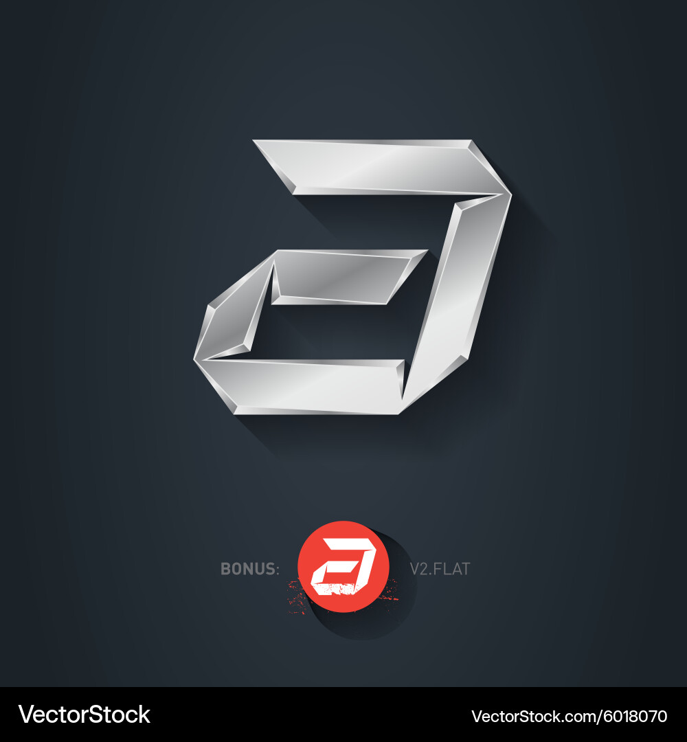 Letter a silver font elegant template for company Vector Image