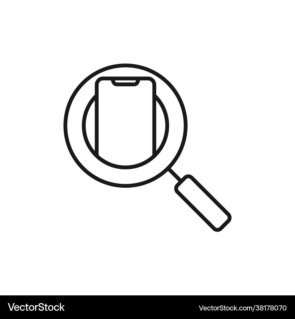 Mobile phone search icon design phone icon Vector Image