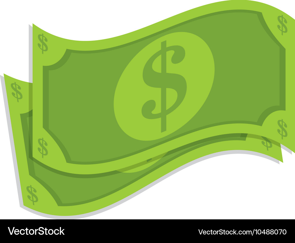 Money bill cash Royalty Free Vector Image - VectorStock
