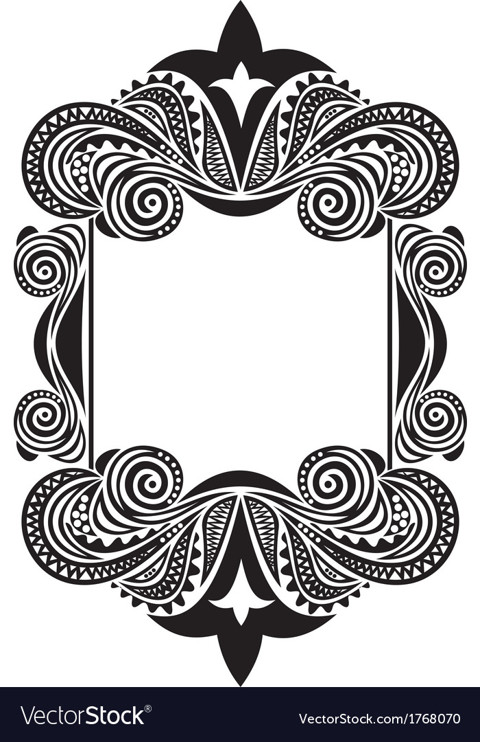 Pattern frame Royalty Free Vector Image - VectorStock
