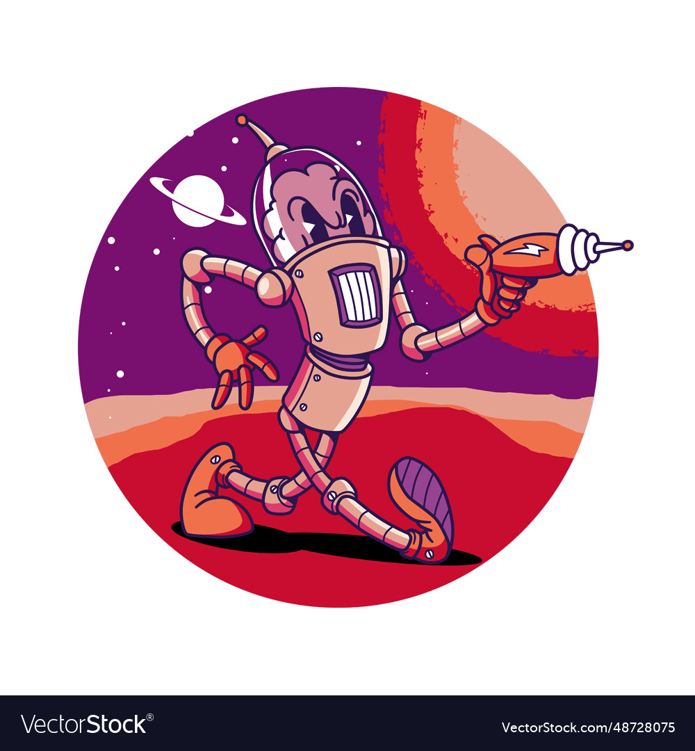 Alien attack Royalty Free Vector Image - VectorStock