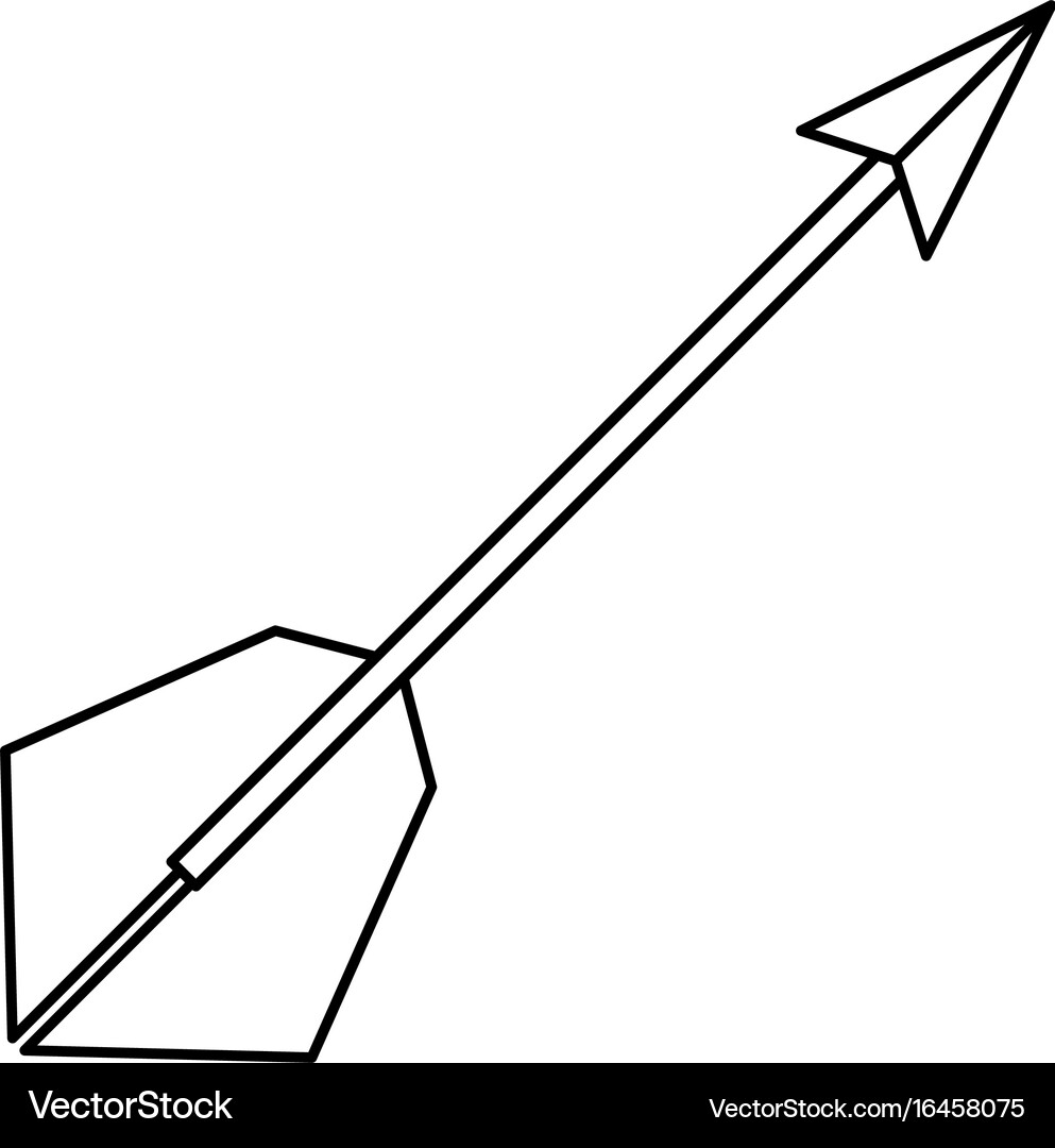 Arch bow arrow Royalty Free Vector Image - VectorStock