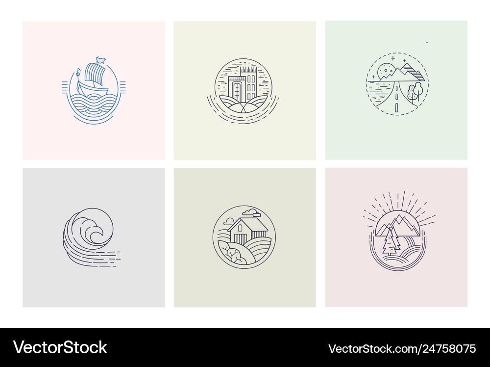 Icon and logo for a restaurant or farm Royalty Free Vector