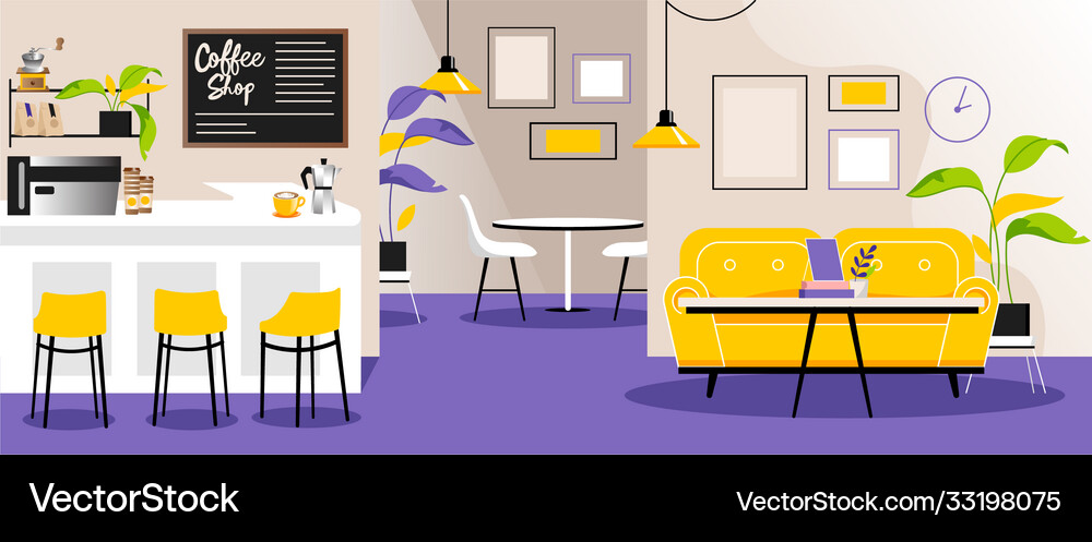 In flat cartoon style of empty Royalty Free Vector Image