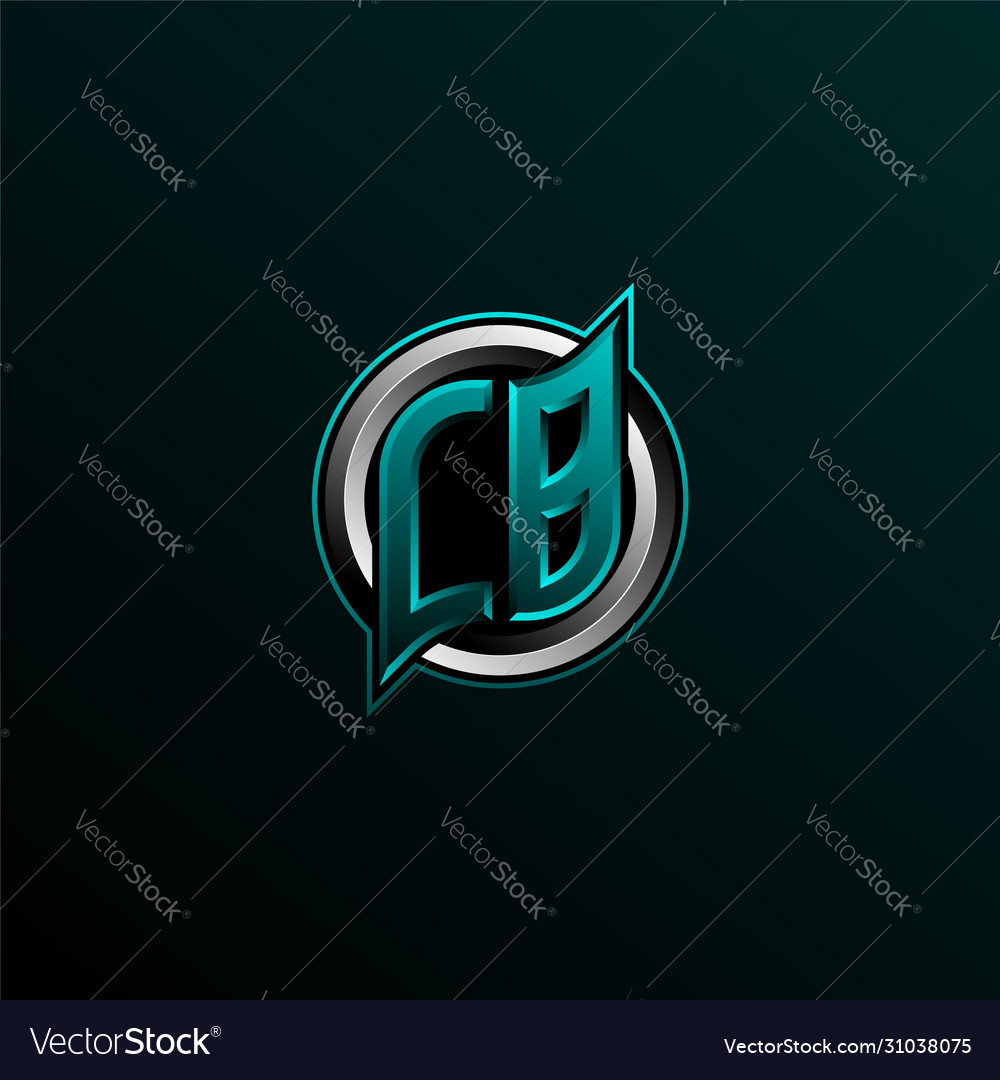 Initial cb logo design Royalty Free Vector Image