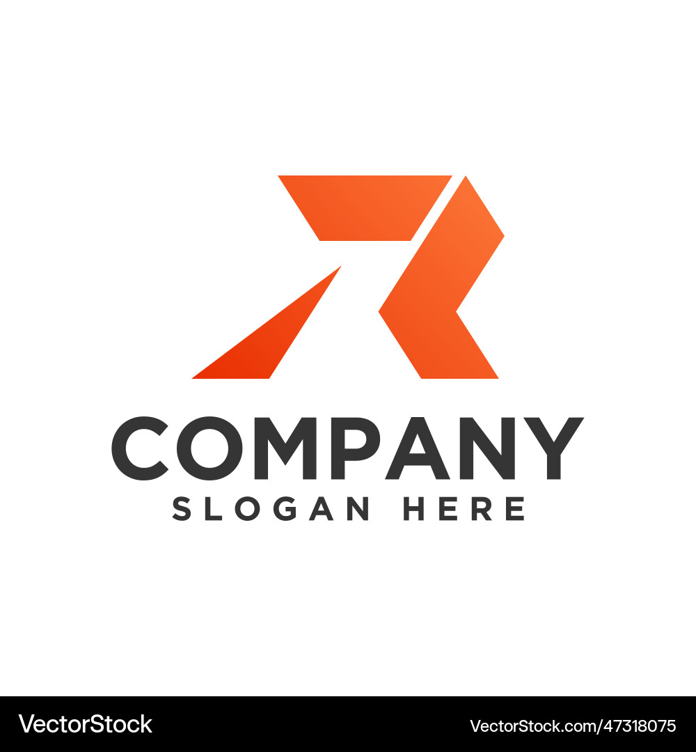 Modern letter r logo icon and Royalty Free Vector Image