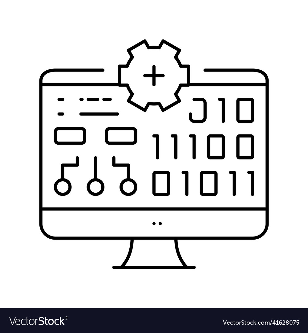 School Computer Icon Royalty Free Vector Image