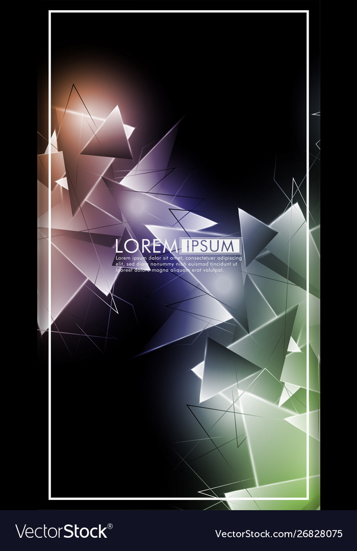 Vertical triangle background abstract composition Vector Image