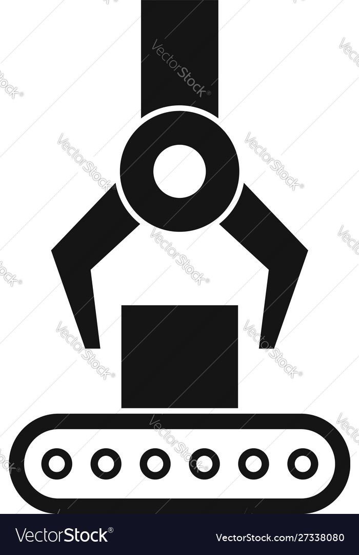 Carton Box Assembly Line Icon Simple Style Vector Image
