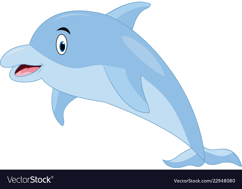 Cartoon funny dolphin jumping Royalty Free Vector Image Cartoon funny dolphin jumping Royalty Free Vector Image