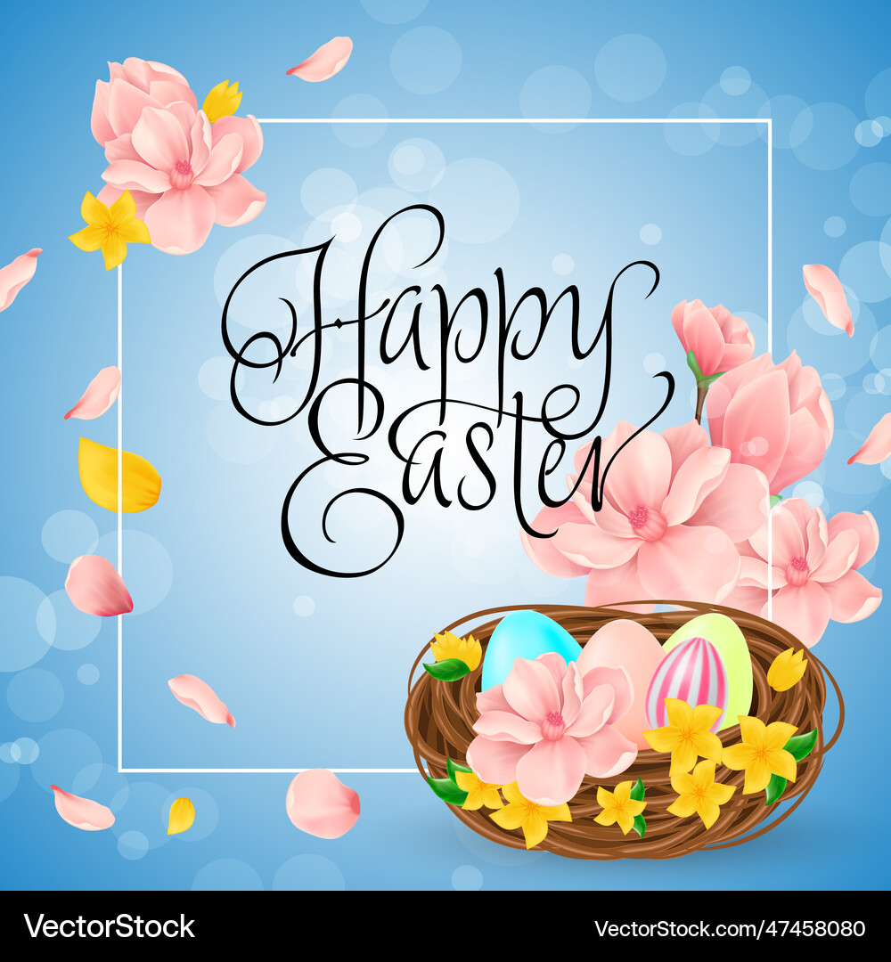 Easter lettering with new life symbol Royalty Free Vector