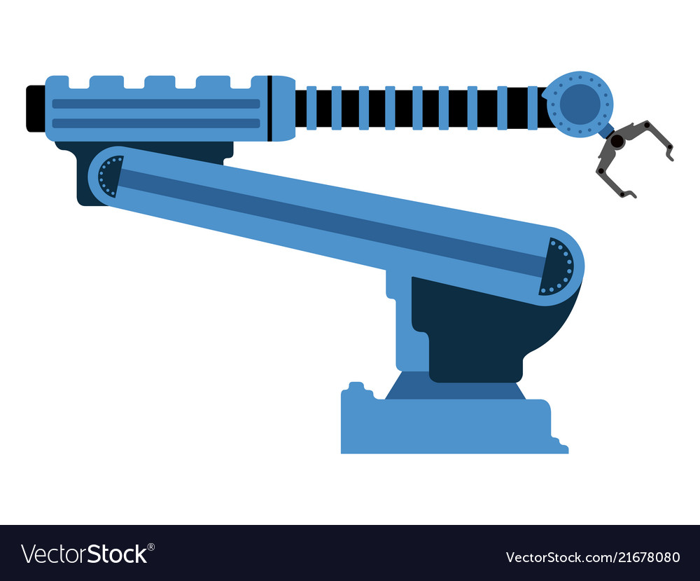 Isolated robotic arm icon Royalty Free Vector Image Isolated robotic arm icon Royalty Free Vector Image