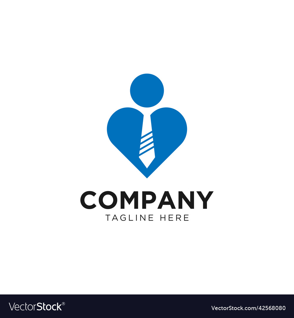 Love job logo design template Royalty Free Vector Image Love job logo design template Royalty Free Vector Image