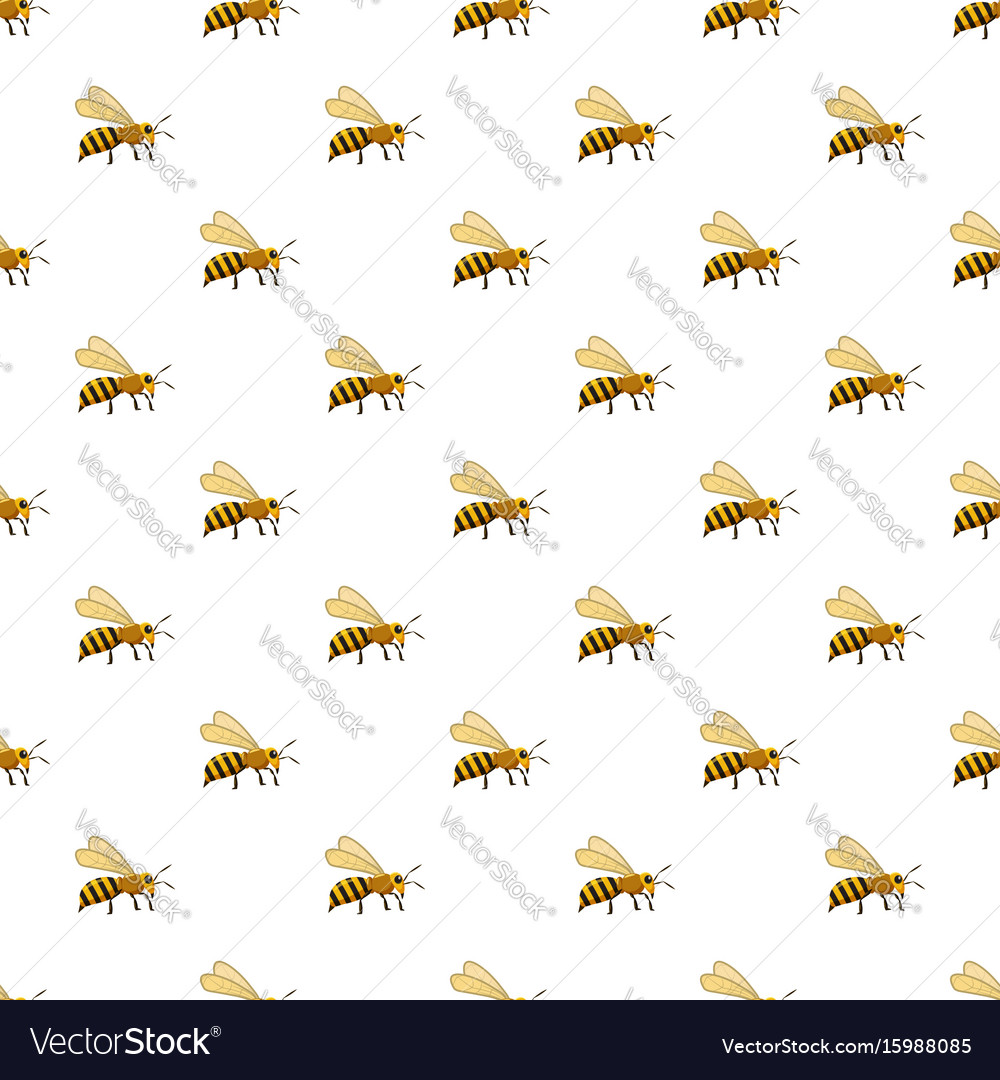 Bee pattern seamless Royalty Free Vector Image