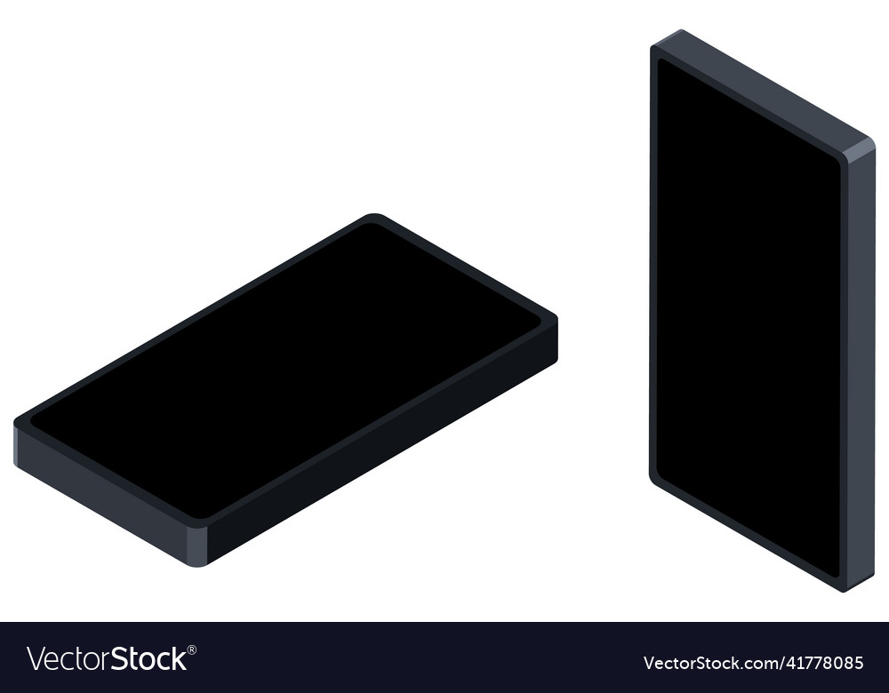 Black rectangular prism on white background Vector Image