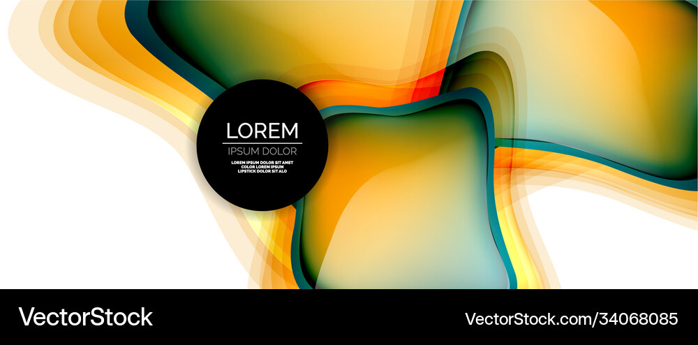 Circles and bubbles abstract background fluid Vector Image