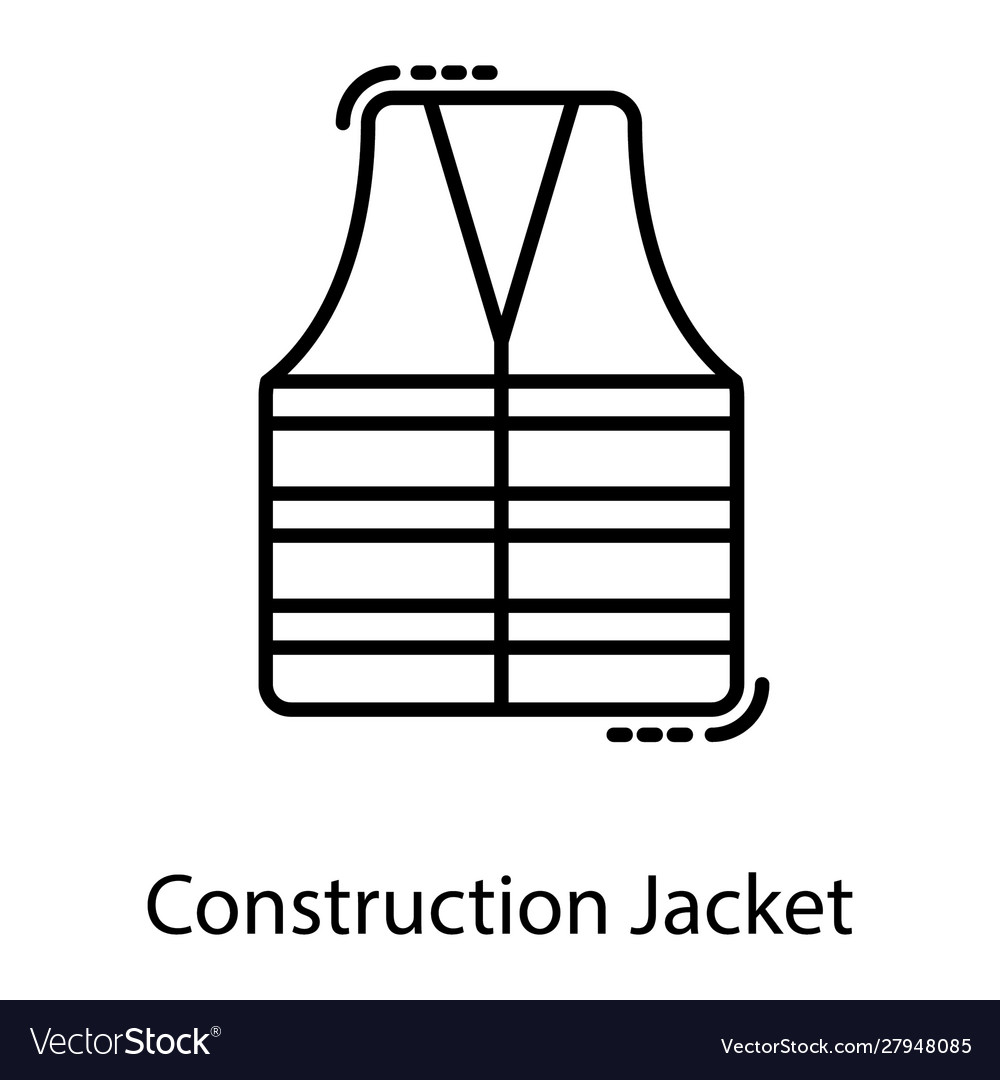 Construction jacket Royalty Free Vector Image - VectorStock