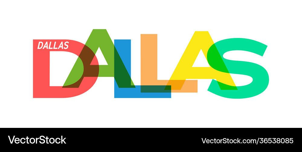 Dallas lettering on a white background design Vector Image