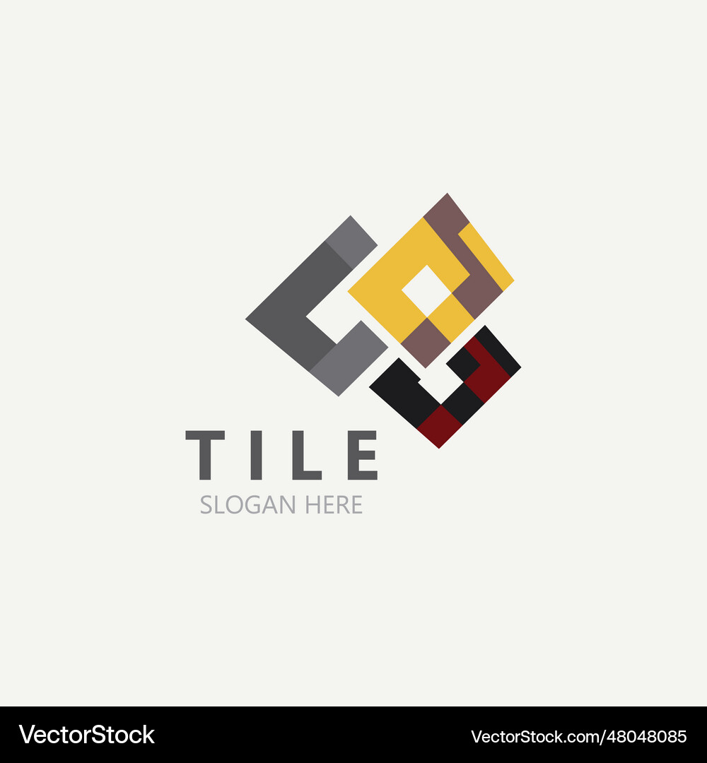 Elegant tile flooring logo design business Vector Image