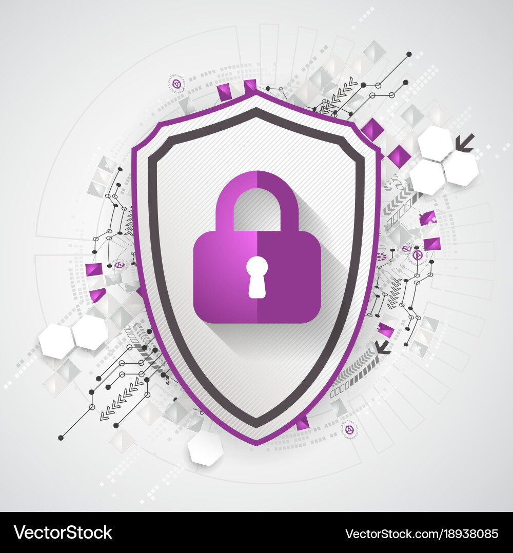 Protection concept of digital and technological Vector Image