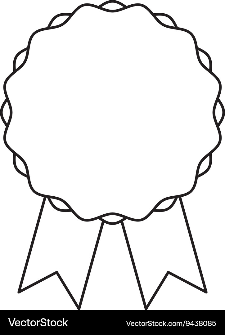 Seal with ribbon isolated icon design Royalty Free Vector