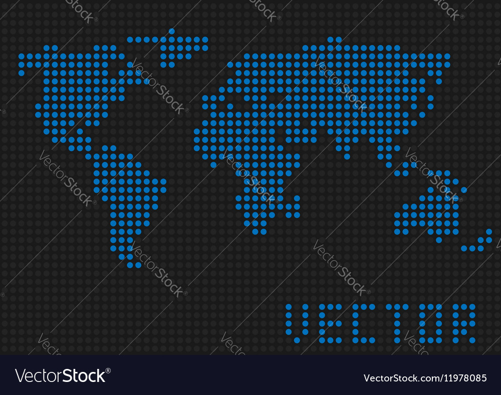 World map dots Royalty Free Vector Image - VectorStock