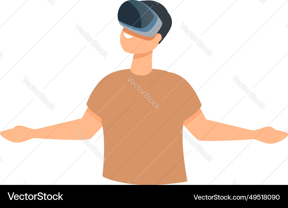 Boy 3d tech play icon cartoon online Royalty Free Vector