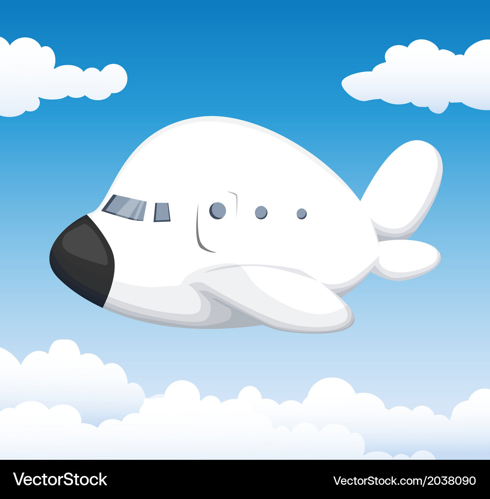 Cartoon airplane Royalty Free Vector Image - VectorStock