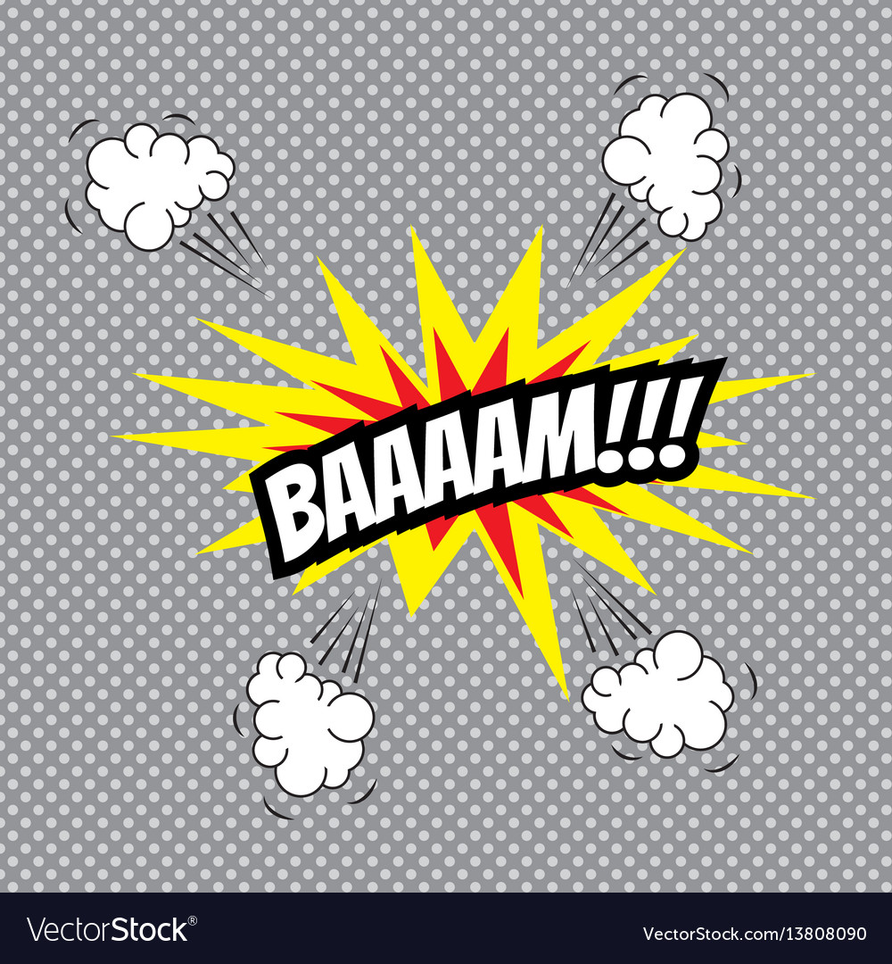 Comic speech bubble bam Royalty Free Vector Image