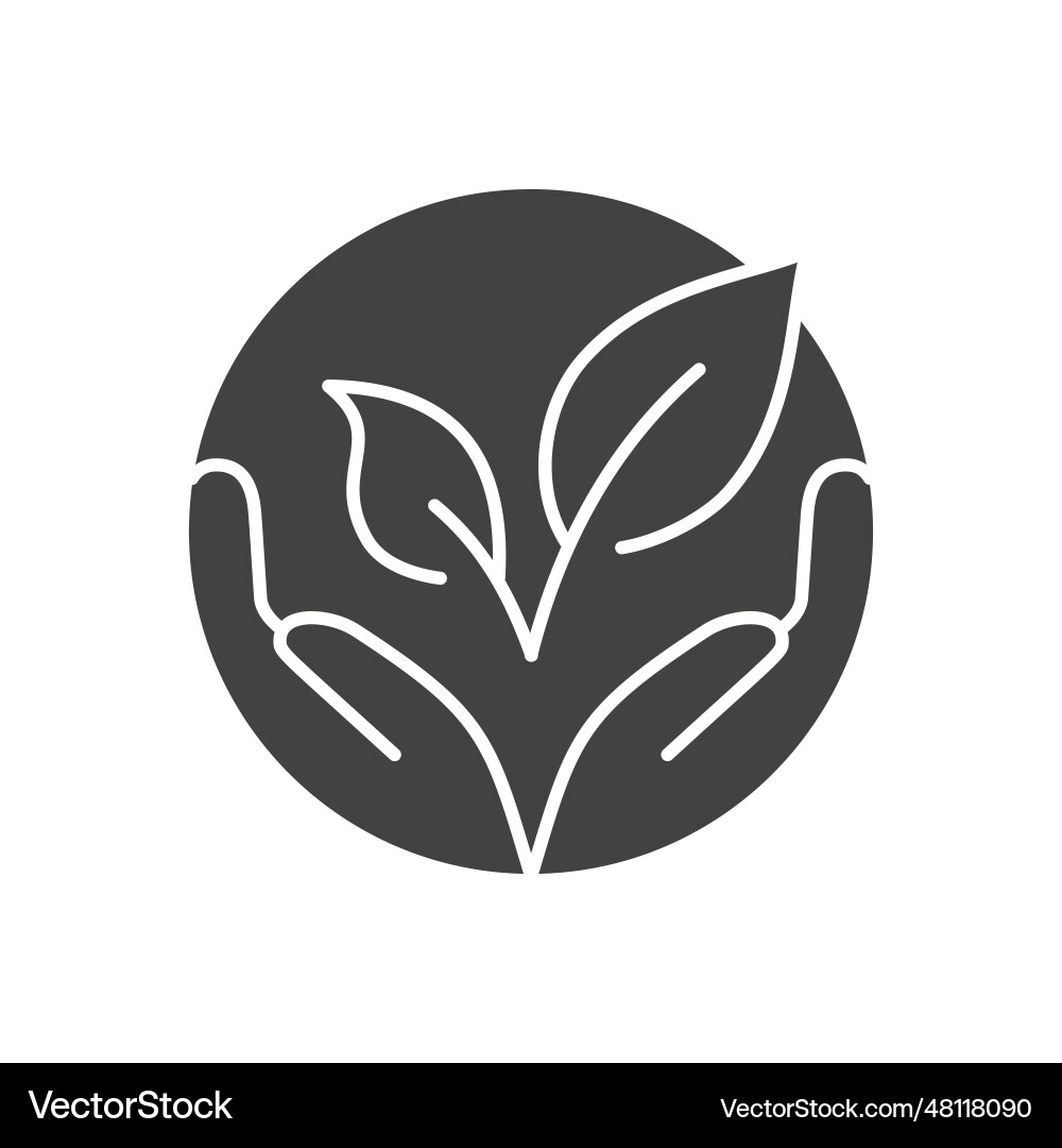 Environmental care glyph icon on white background Vector Image