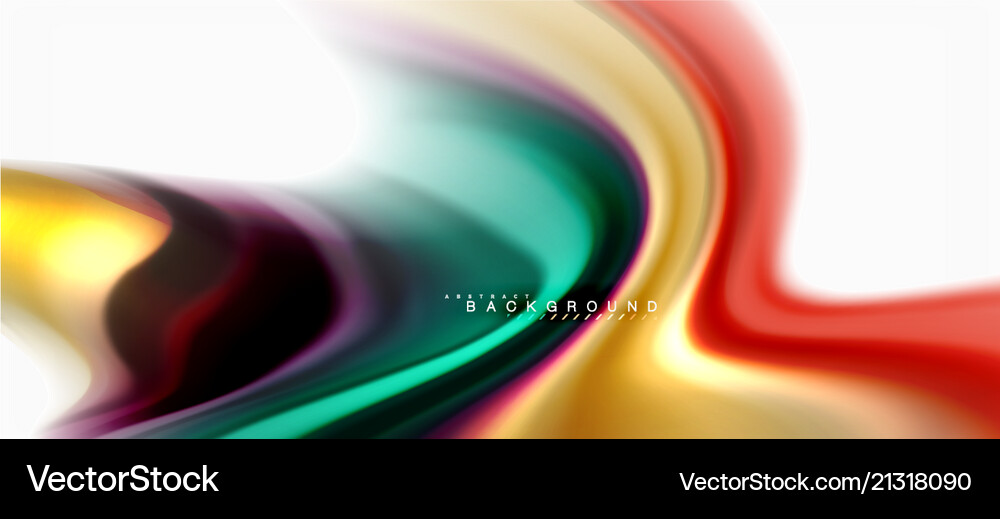 Fluid liquid mixing colors concept on light grey Vector Image