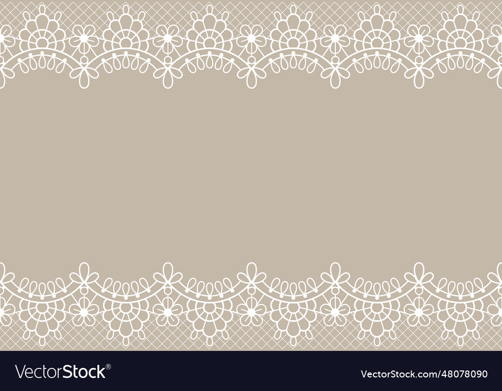 Lace Background Luxury Floral Lace Borders Ornate Vector Image