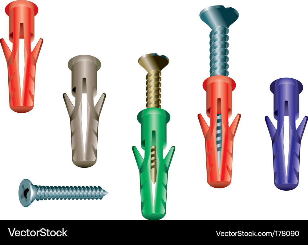 Metal Dowel Screw Royalty Free Vector Image - VectorStock