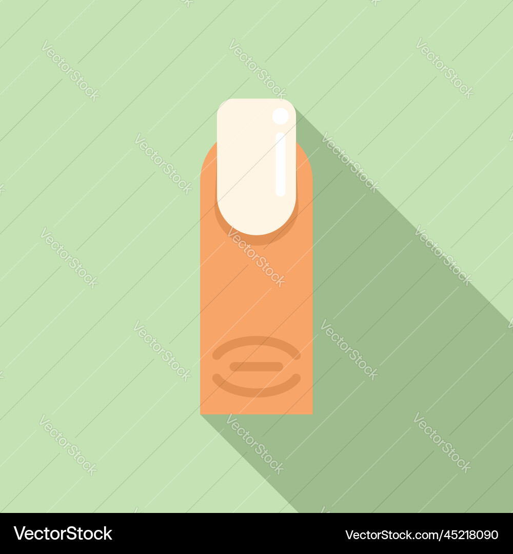 Nail finger after spa icon flat manicure Vector Image