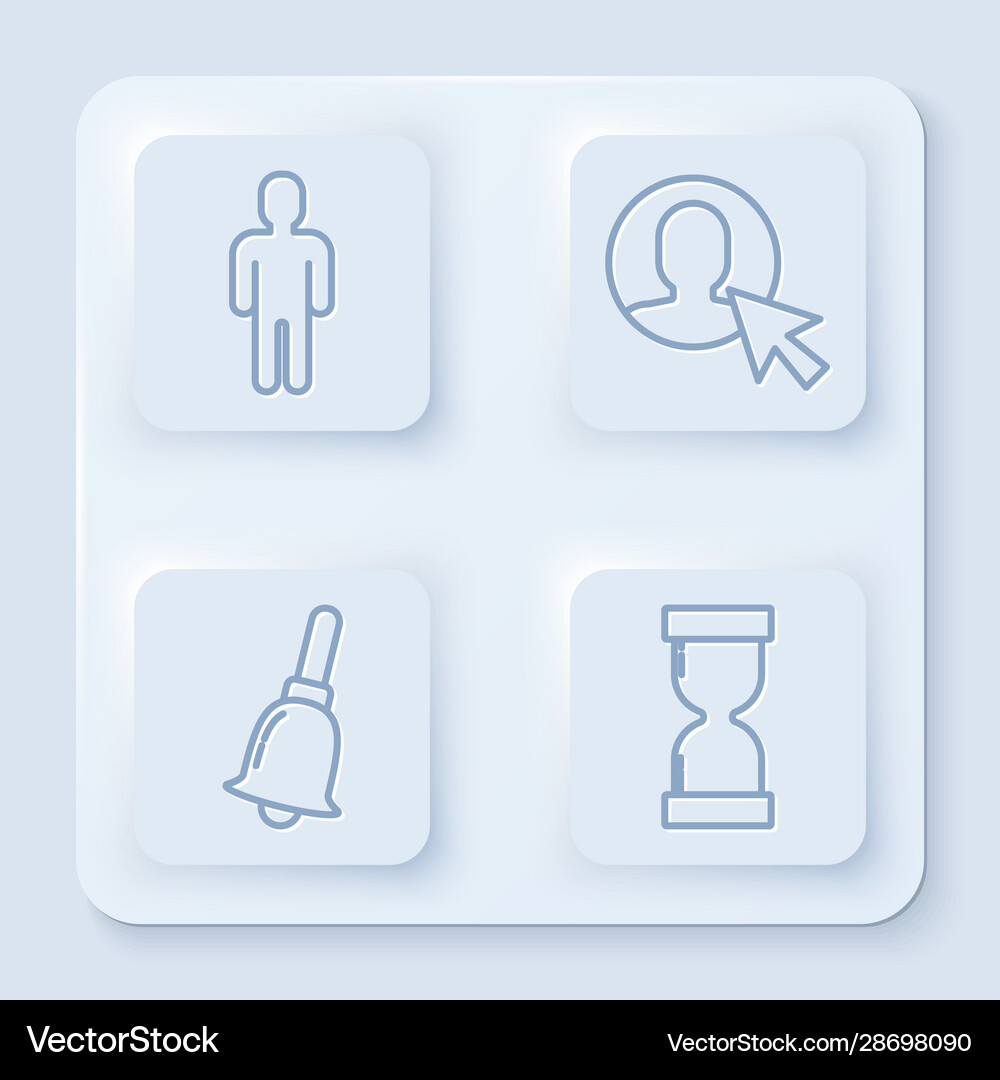 Set line user man in business suit user man Vector Image