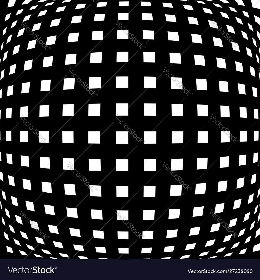 Spherical globe circular distort effect pattern Vector Image