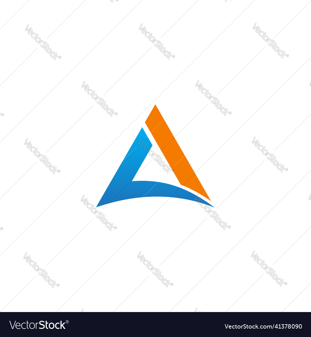 Triangle shape colored logo Royalty Free Vector Image