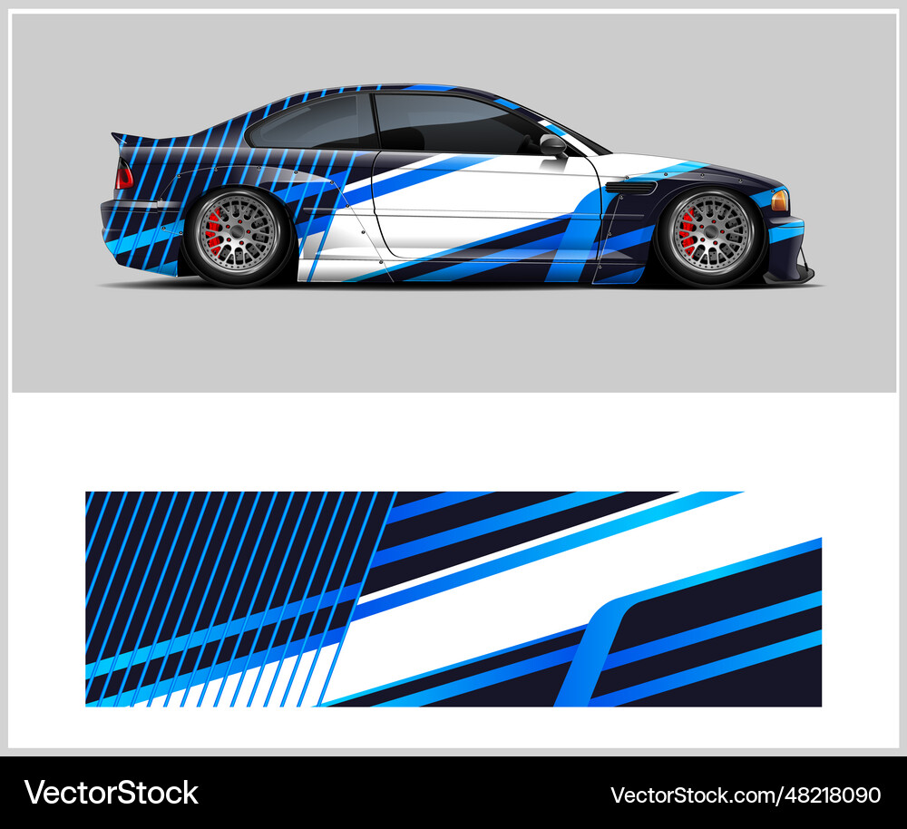 Vehicle wrap design graphics for car van t Vector Image