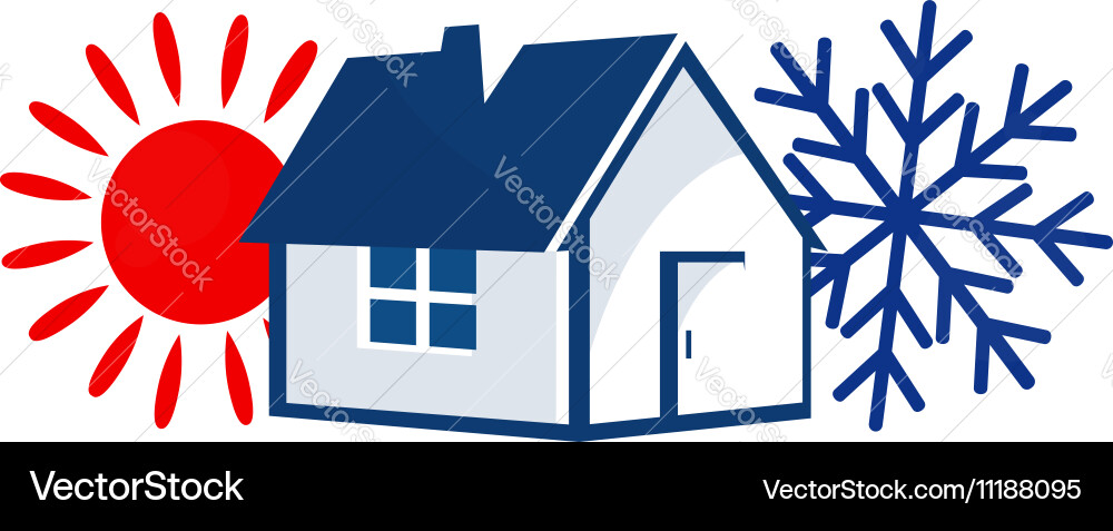 Air conditioning business sign Royalty Free Vector Image