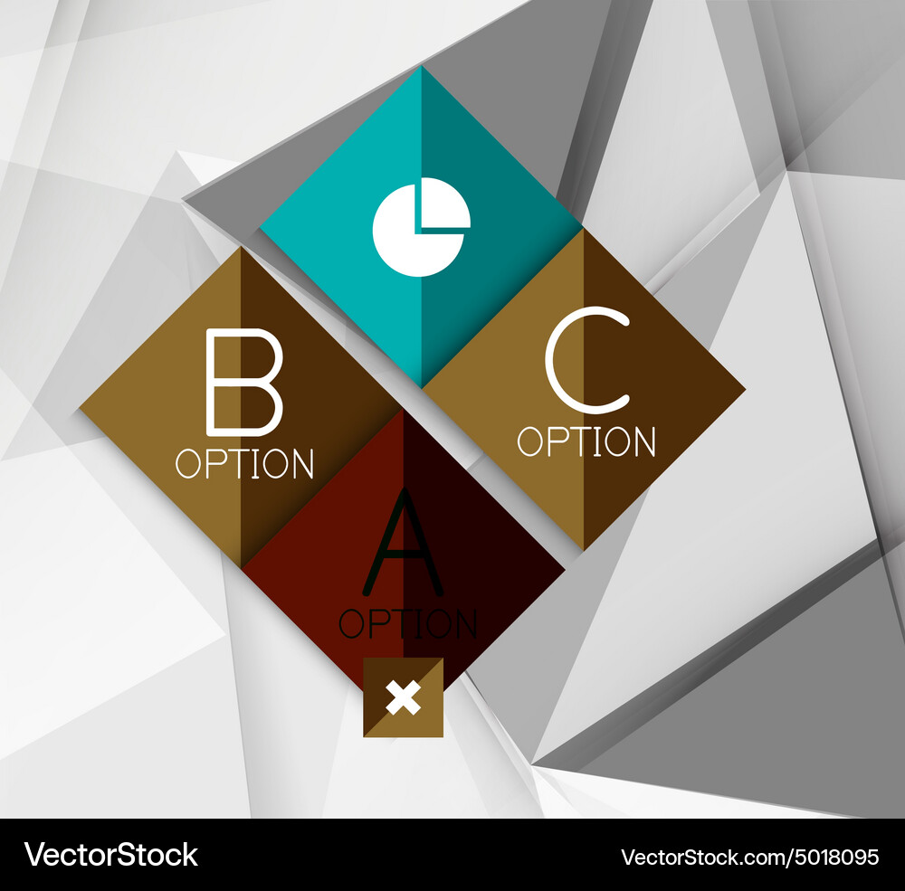 Business geometric option steps infographics Vector Image