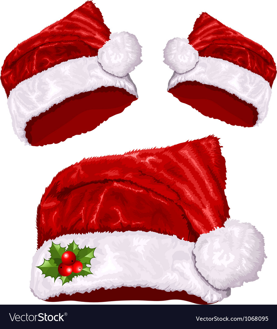 Christmas Santas Hat Royalty Free Vector Image