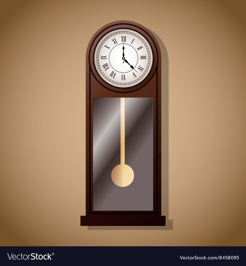 Clock icon object time concept design Royalty Free Vector