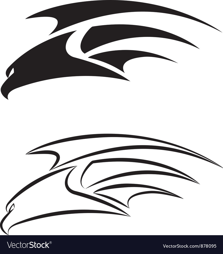 Hawk set Royalty Free Vector Image - VectorStock