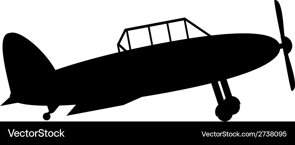 Retro military airplane icon Royalty Free Vector Image
