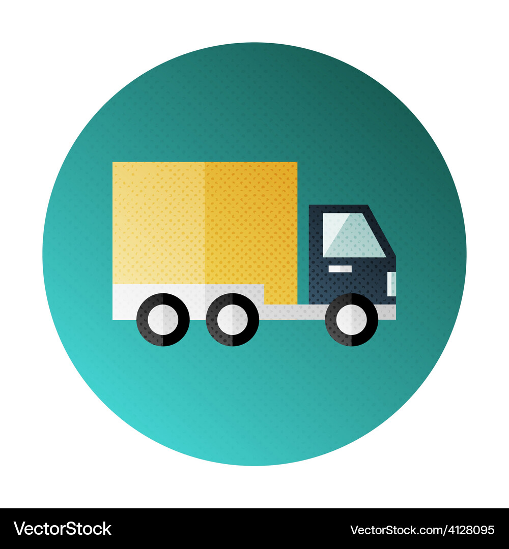 Shipping and delivery halftone circle icon Vector Image