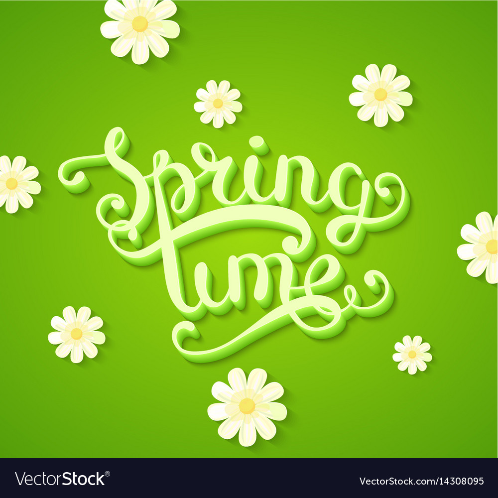 Spring time concept with flowers Royalty Free Vector Image